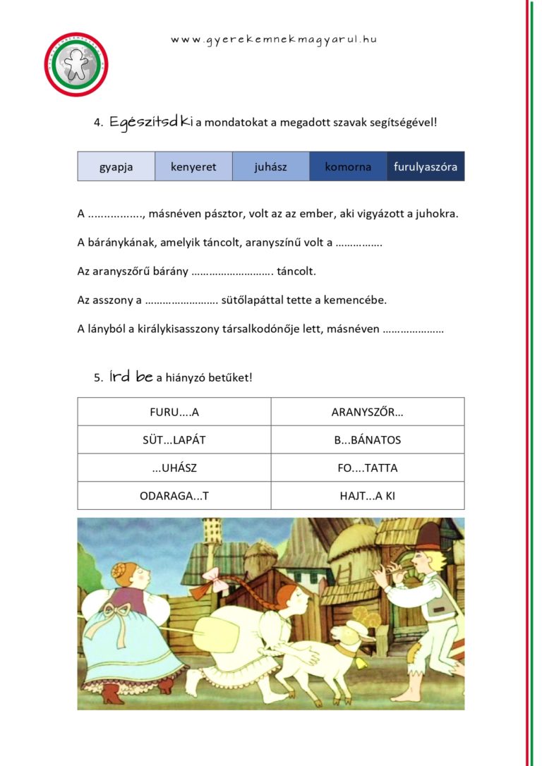 Mese: Az aranyszőrű bárány - gyerekemnekmagyarul.com
