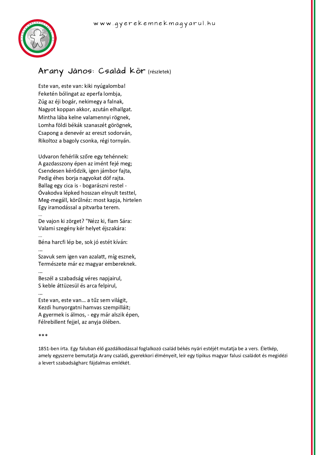 Arany János, a ballada Shakespeare-je - gyerekemnekmagyarul.com